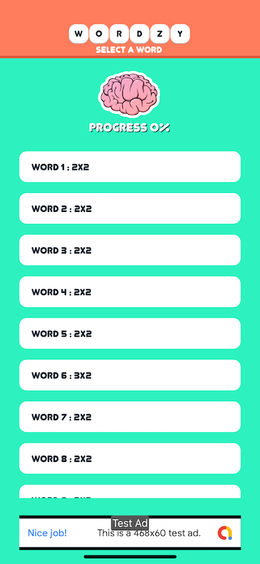 Wordzy | iOS Universal Multi-Language Word Game Template (Swift) by cubycode